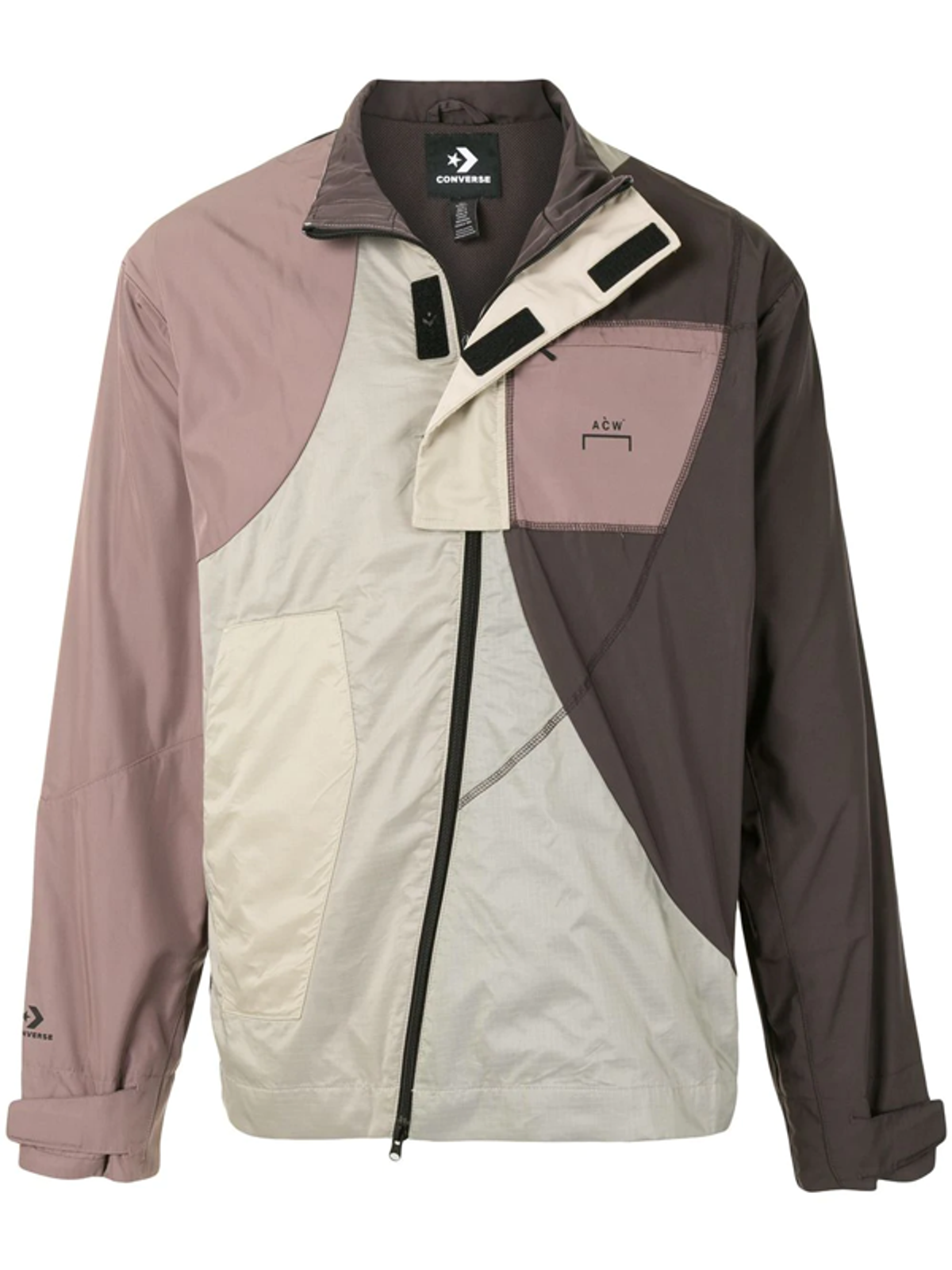 Converse Zipped Contrast Panel Track Jacket In Brown | WHAT’S ON THE STAR?