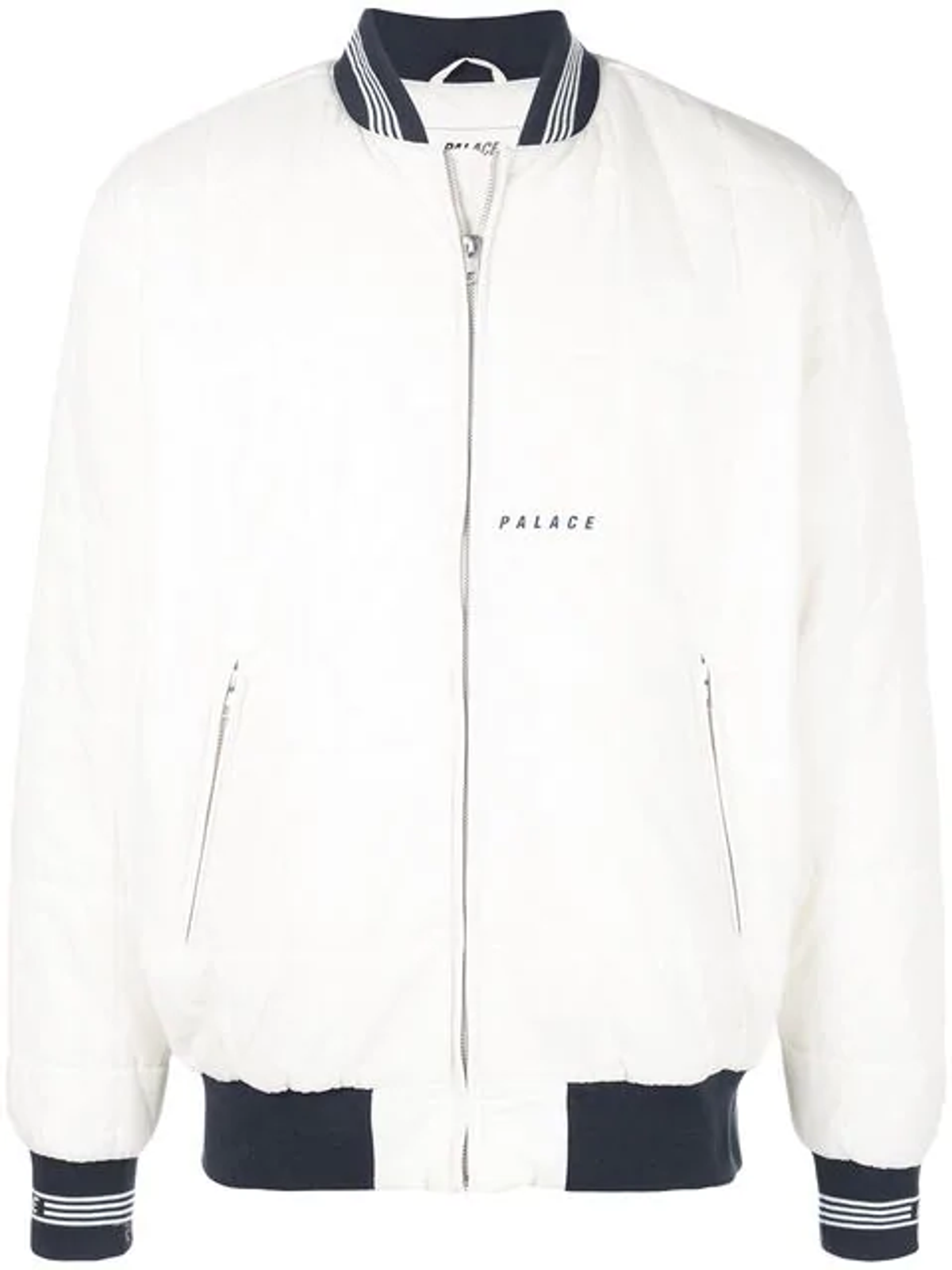 Palace Quilted Padded Bomber Jacket In White | WHAT’S ON THE STAR?