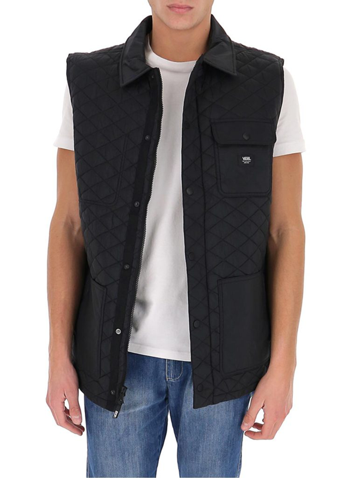 Vans Vans Drill Chore Vest In Black | WHAT’S ON THE STAR?