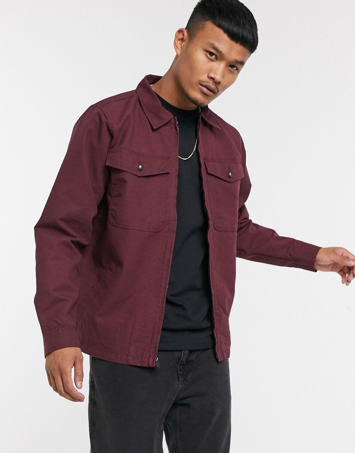 Vans Regis Jacket In Burgundy-red | WHAT’S ON THE STAR?