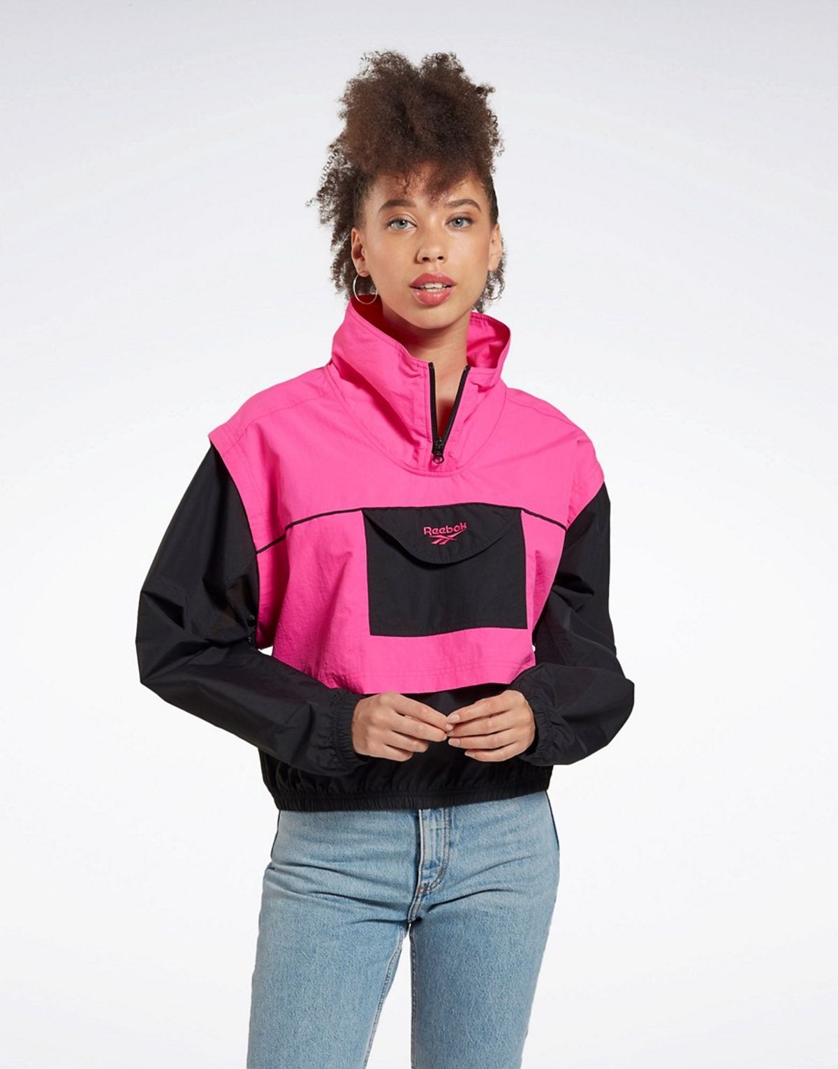 Reebok Vector Cropped Jacket In Pink | WHAT’S ON THE STAR?