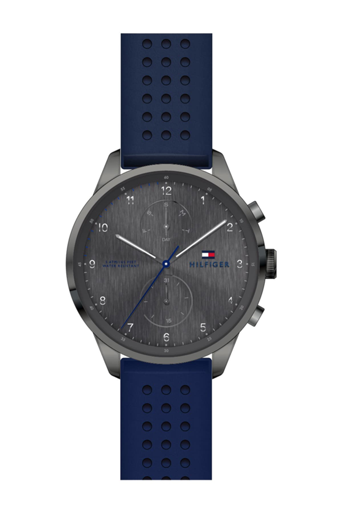 Tommy Hilfiger Men's Chase Leather Strap Watch In Gray Dial | WHAT’S ON ...