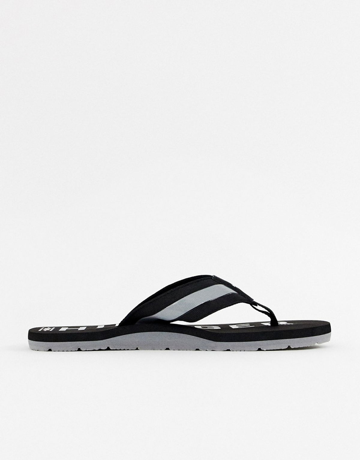 Tommy Hilfiger Bold Logo Beach Webbing Flip Flop In Black | WHAT’S ON ...