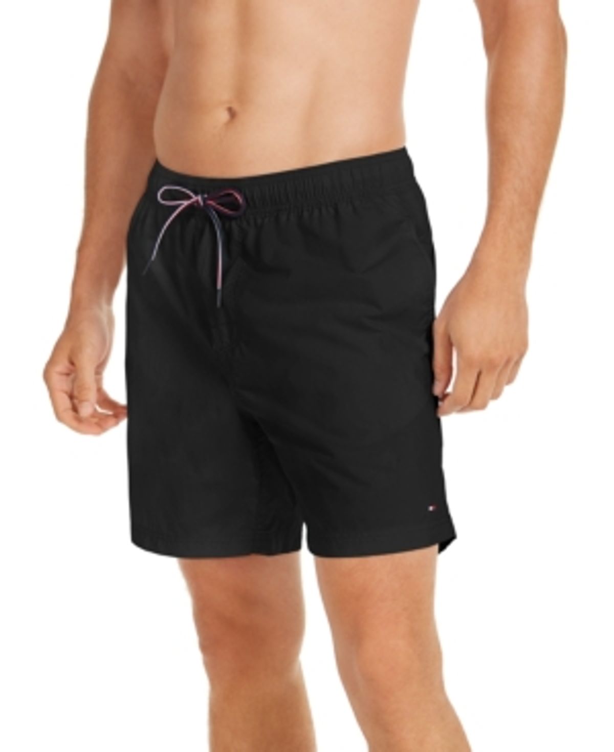 Tommy Hilfiger Men's Solid Swim Trunks In Deep Black | WHAT’S ON THE STAR?