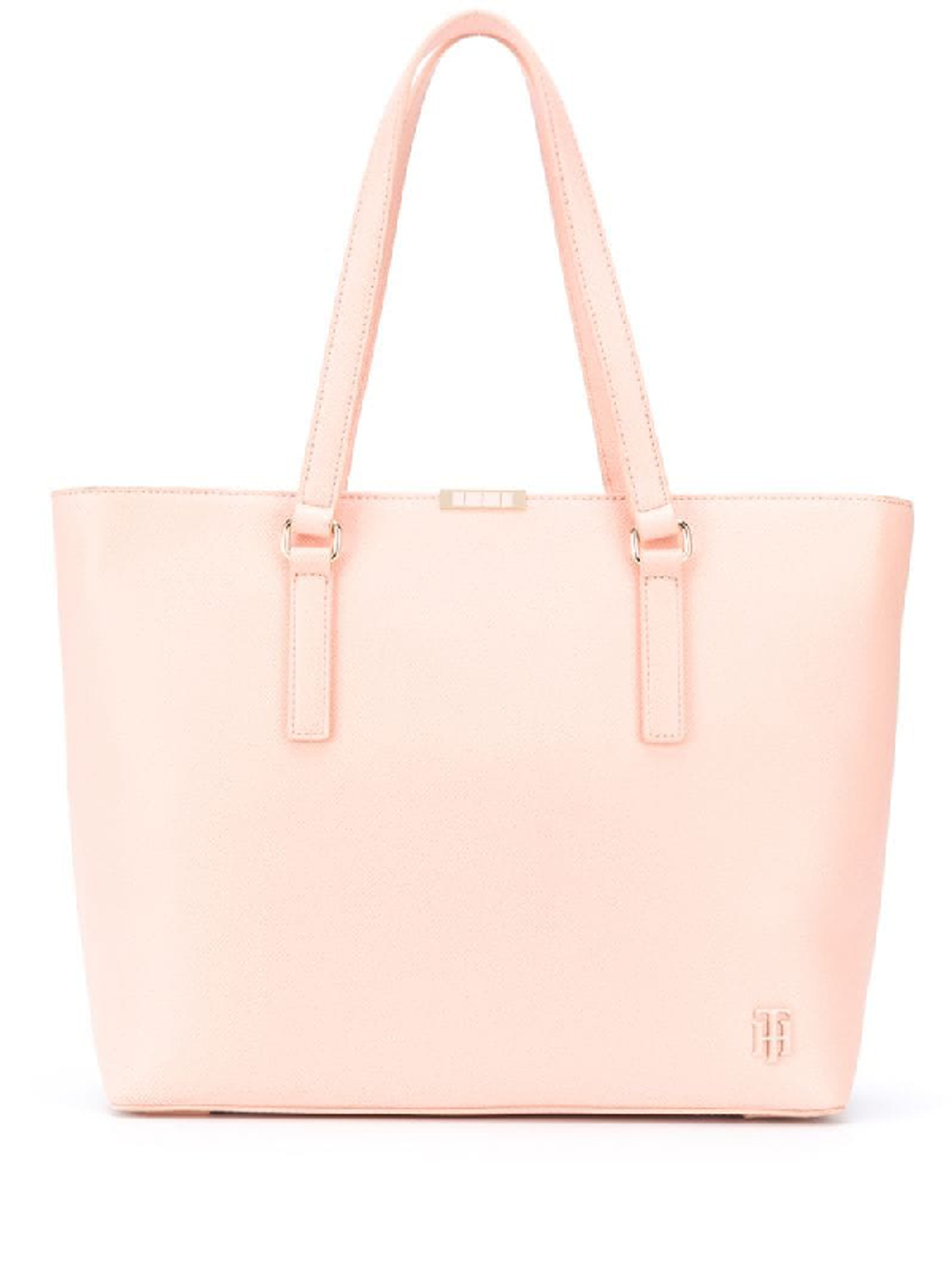 Tommy Hilfiger Monogram Pebbled Tote Bag In Pink | WHAT’S ON THE STAR?
