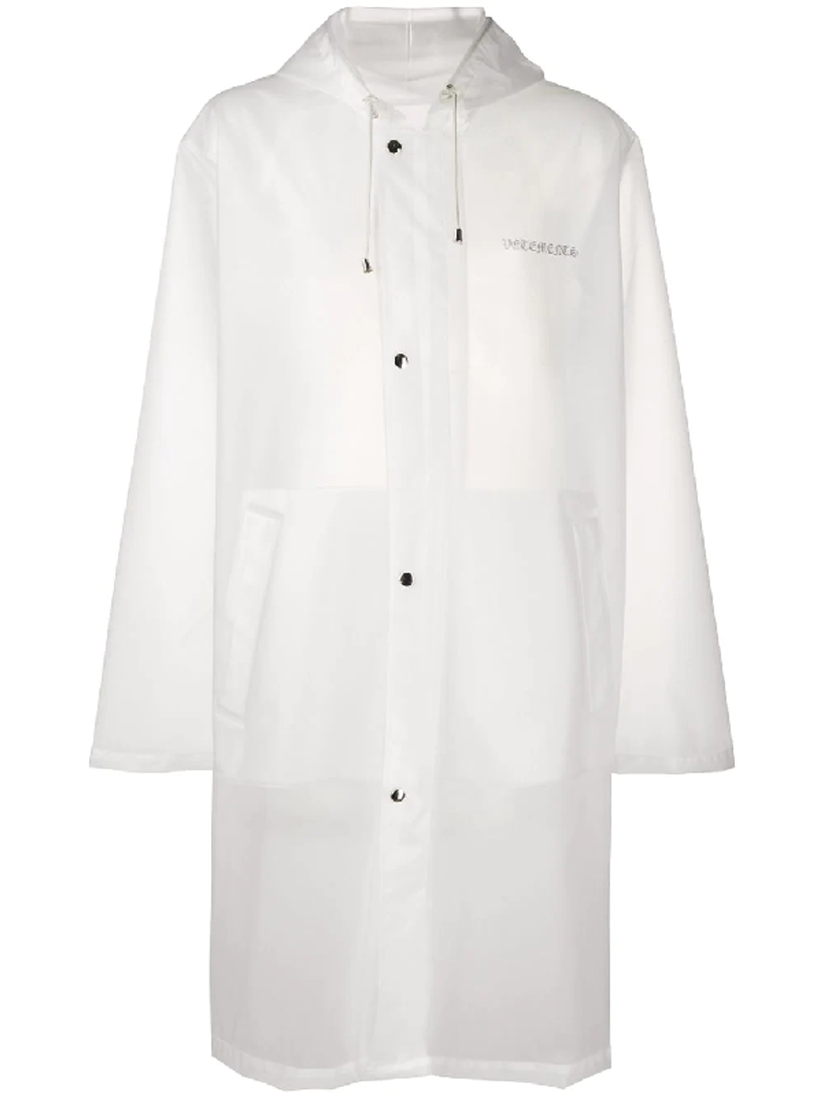 Vetements Transparent Hooded White Raincoat | WHAT’S ON THE STAR?