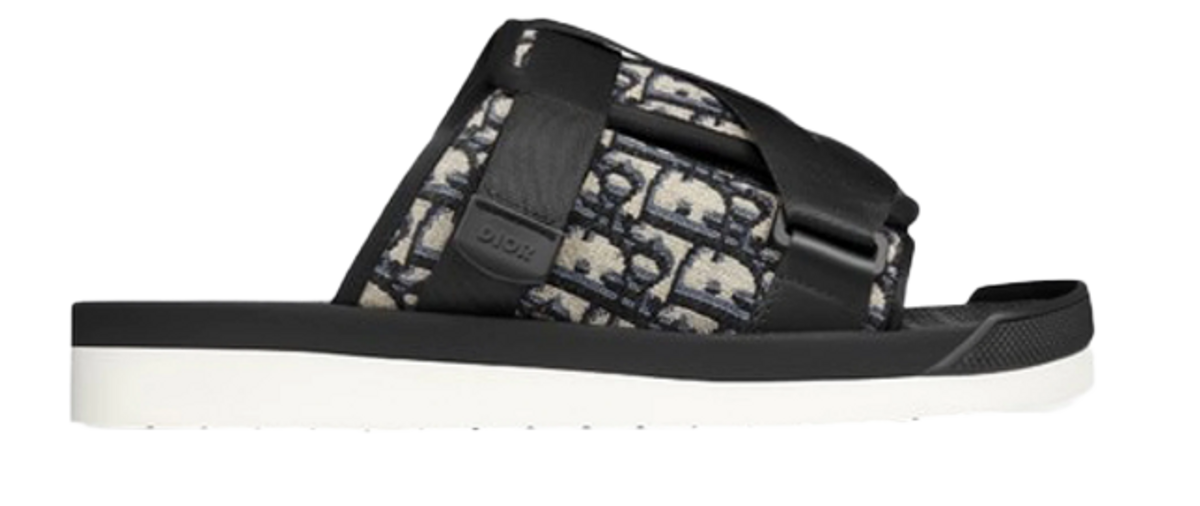Dior Black & Beige Oblique 'Alpha' Sandals | WHAT’S ON THE STAR?