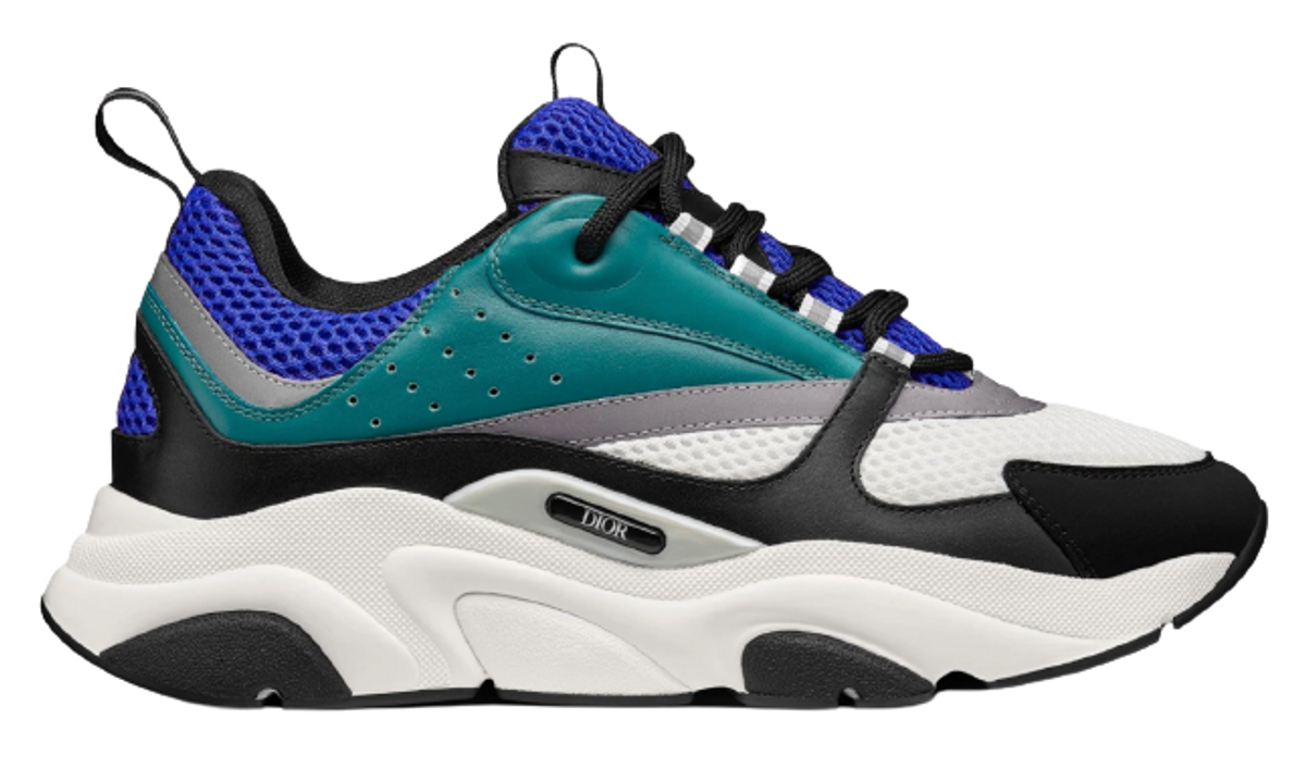 Dior B22 White Blue Technical Mesh Deep Green Black Smooth Calfskin ...