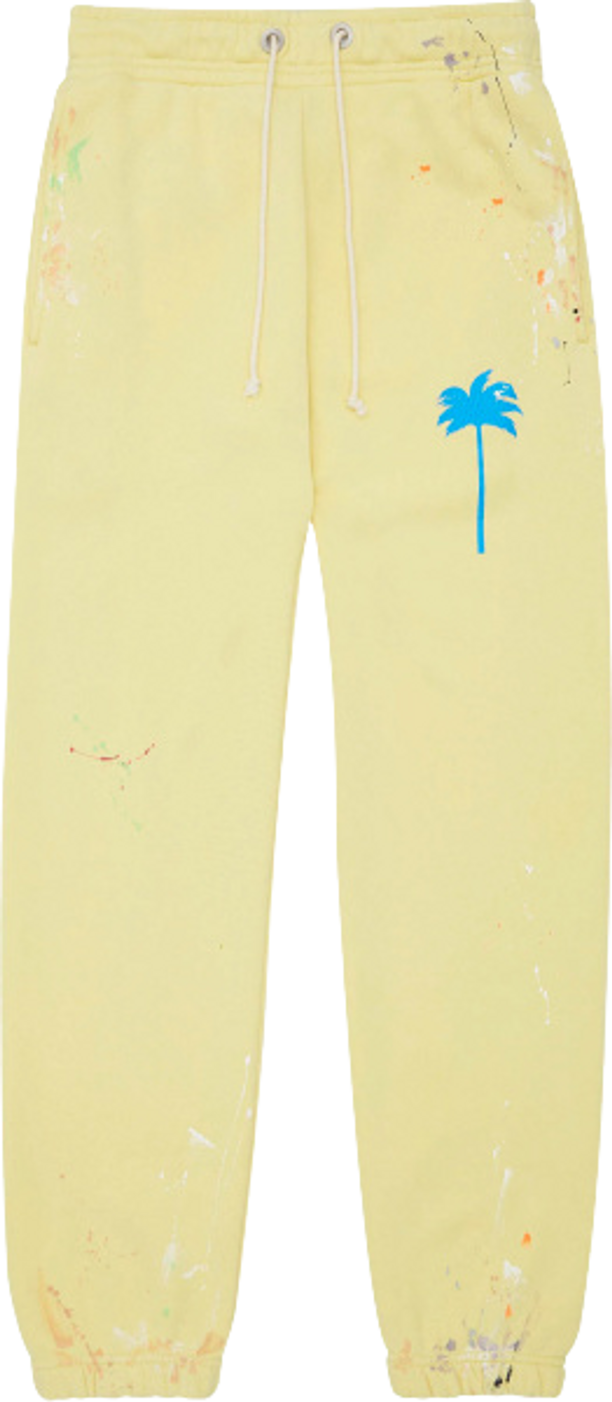 Palm Angels Yellow Paint Palm Tree Lounge Pants | WHAT’S ON THE STAR?