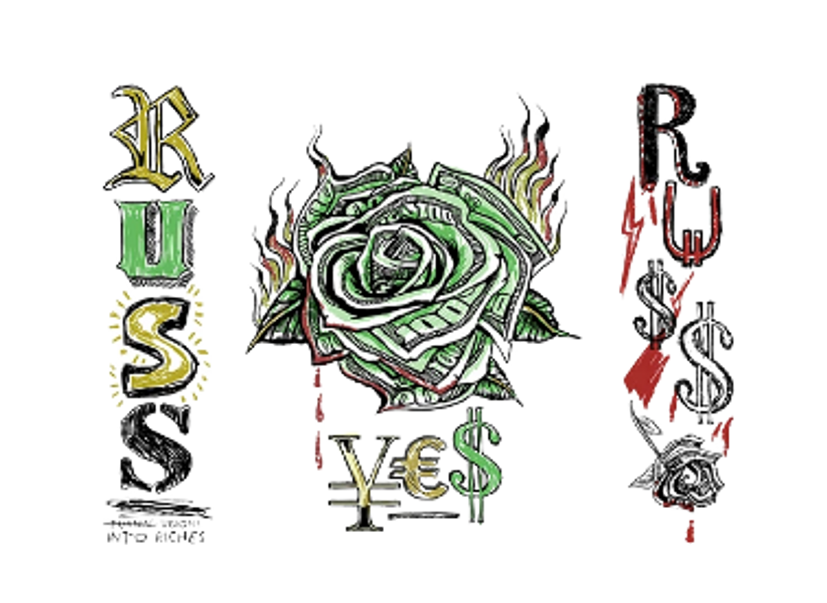 Russ Merch Visions Into Riches Sticker Set | WHAT’S ON THE STAR?