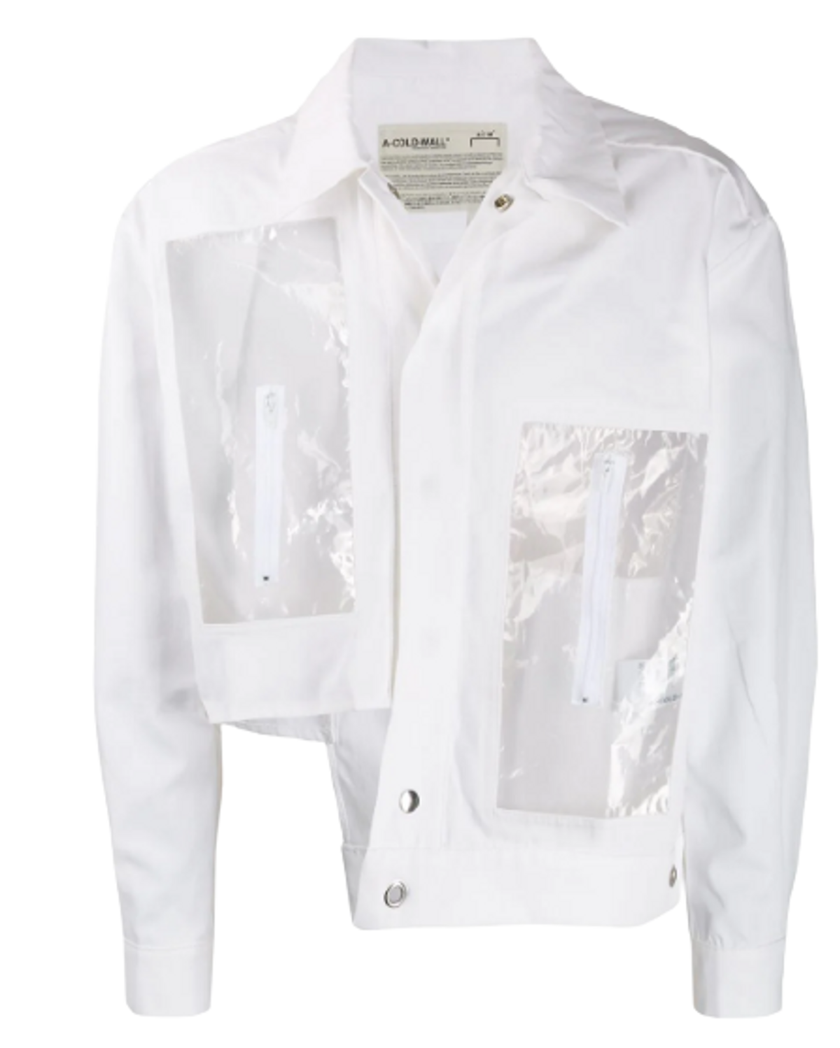 A-Cold-Wall* Asymmetric Transparent Pockets White Jacket | WHAT’S ON ...