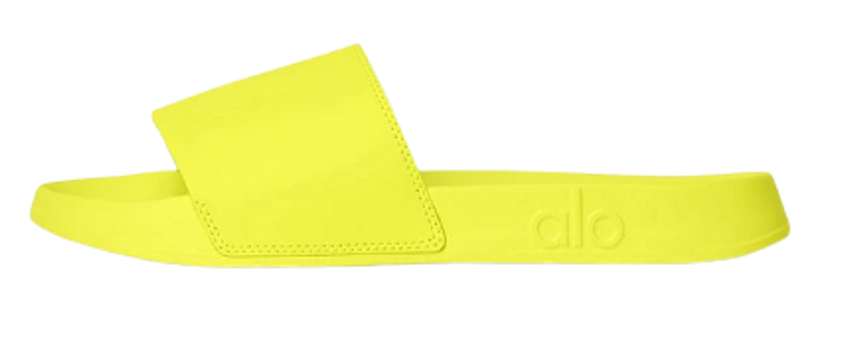 Alo Yoga It Slide 2 Highlighter Sandals | WHAT’S ON THE STAR?