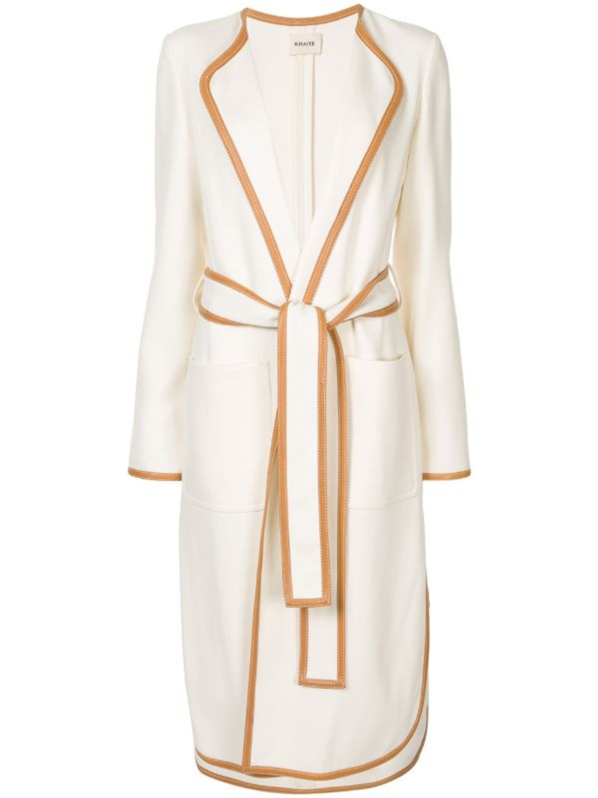 Khaite Inman Contrast Top-Stitched Coat | WHAT’S ON THE STAR?