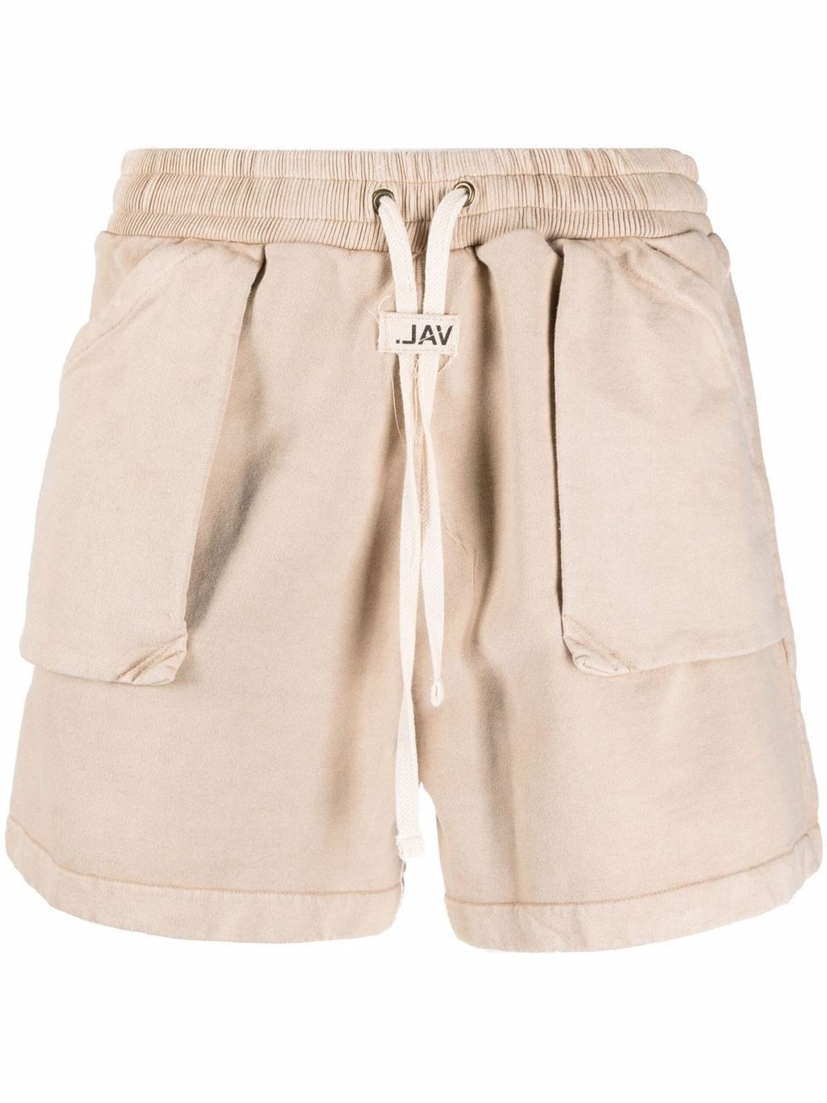 VAL. Kristopher Drawstring Neutrals Track Shorts | WHAT’S ON THE STAR?
