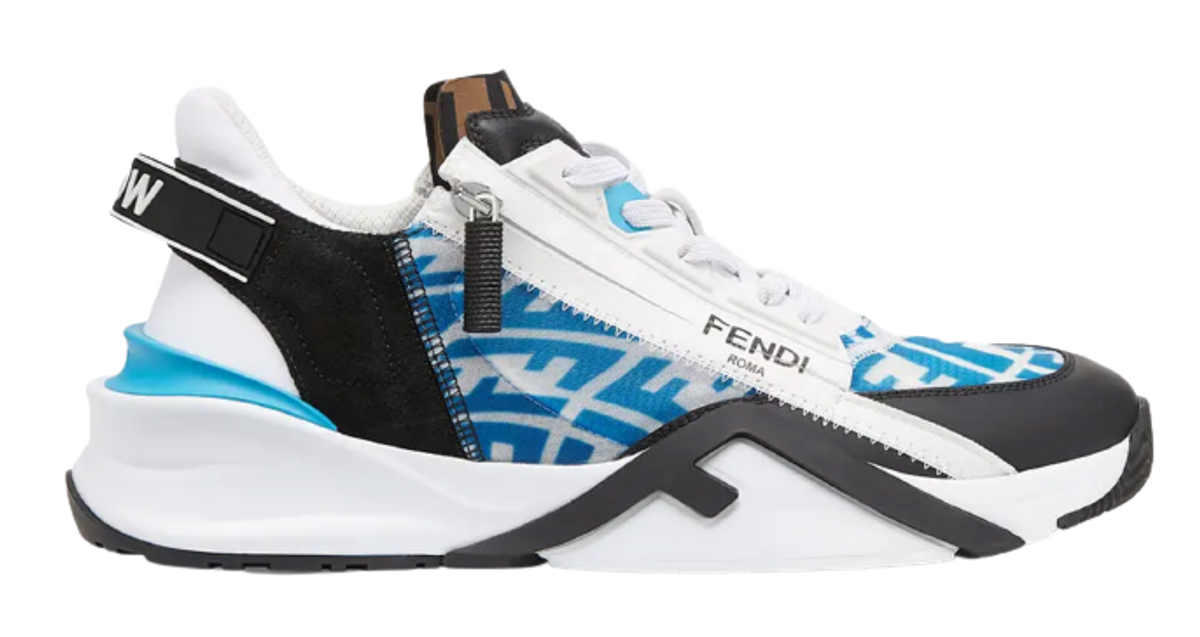 Fendi Blue Technical Nylon Low Tops Sneakers | WHAT’S ON THE STAR?