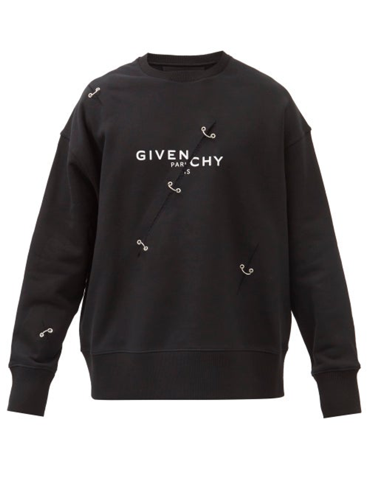 Givenchy Embellished Logo-print Fleece-back Cotton-jersey Sweatshirt In ...