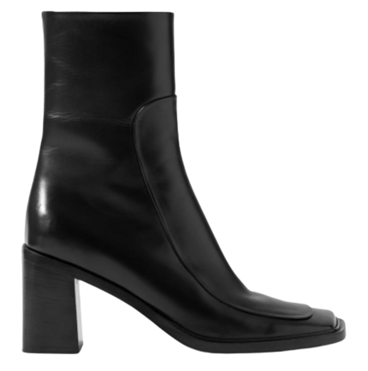 The Row Patch Square Toe Leather Black Boots | WHAT’S ON THE STAR?