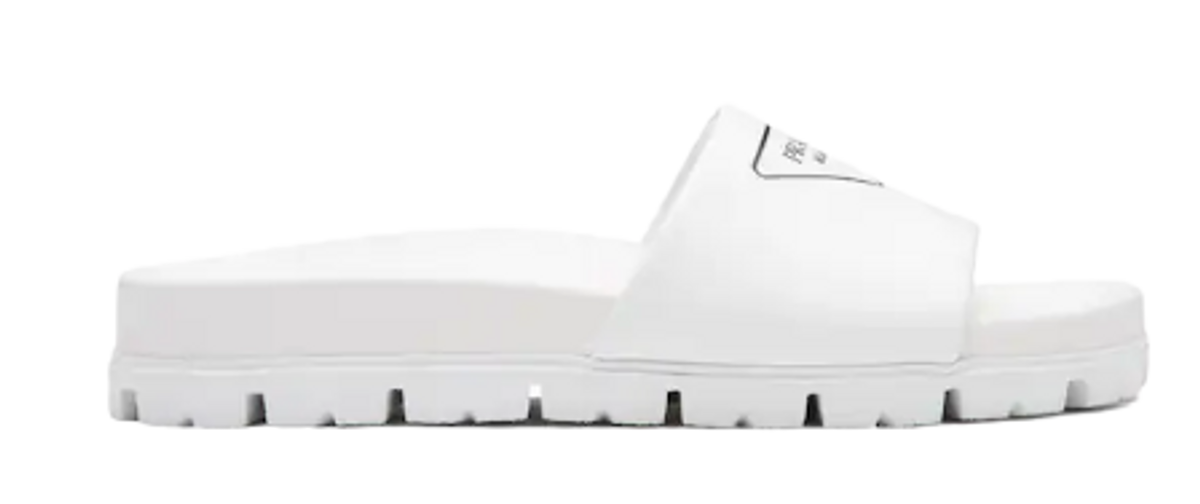 Prada Leather White Slides | WHAT’S ON THE STAR?