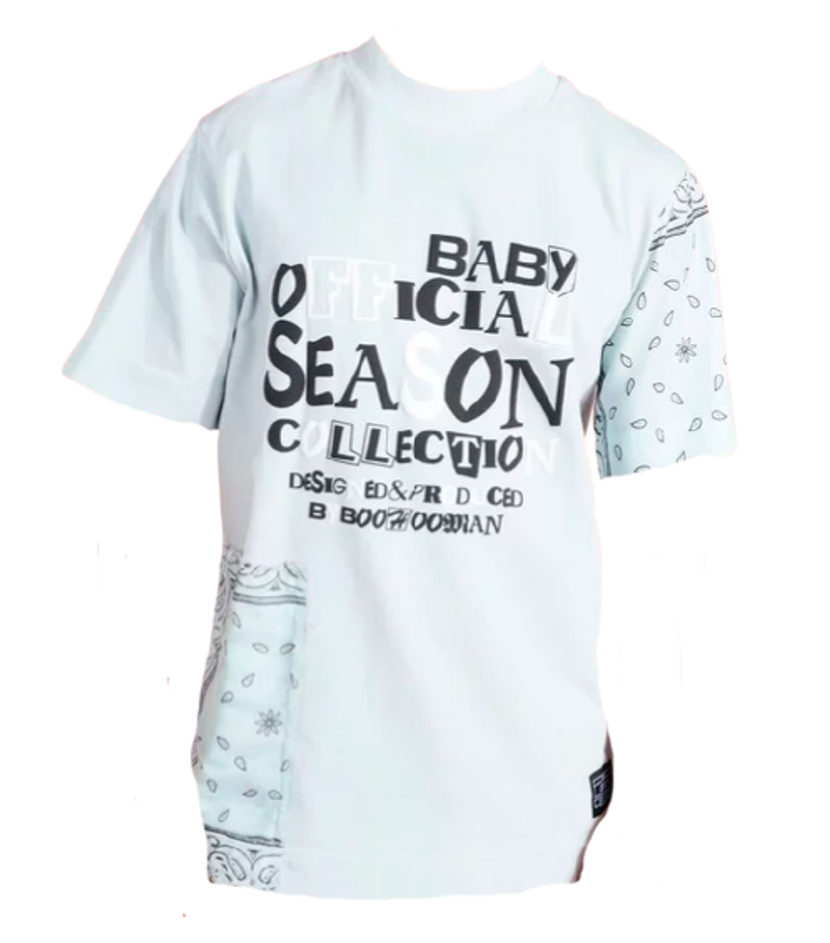 BooHooMan × Dababy Merch Spliced Paisley Blue T-Shirt | WHAT’S ON THE STAR?