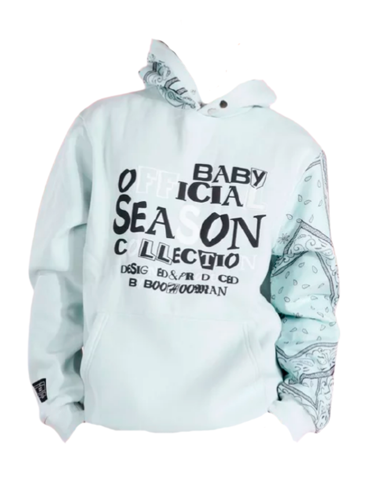 BooHooMan × Dababy Merch Spliced Paisley Blue Hoodie | WHAT’S ON THE STAR?