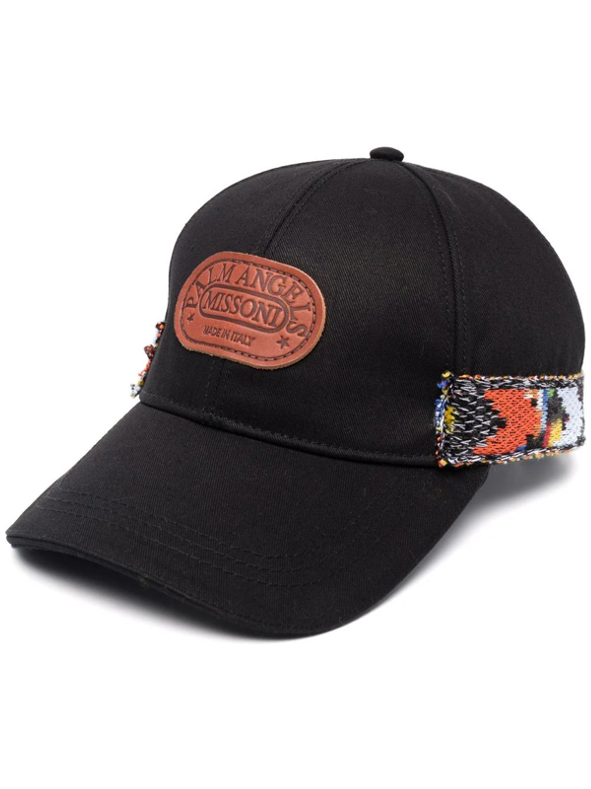 Palm Angels × Missoni Logo-Patch Black Baseball Cap | WHAT’S ON THE STAR?
