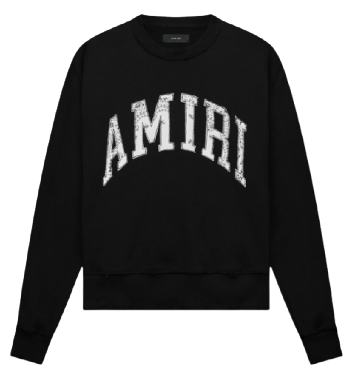 Amiri Logo Applique Cotton Jersey Black Sweatshirt | WHAT’S ON THE STAR?