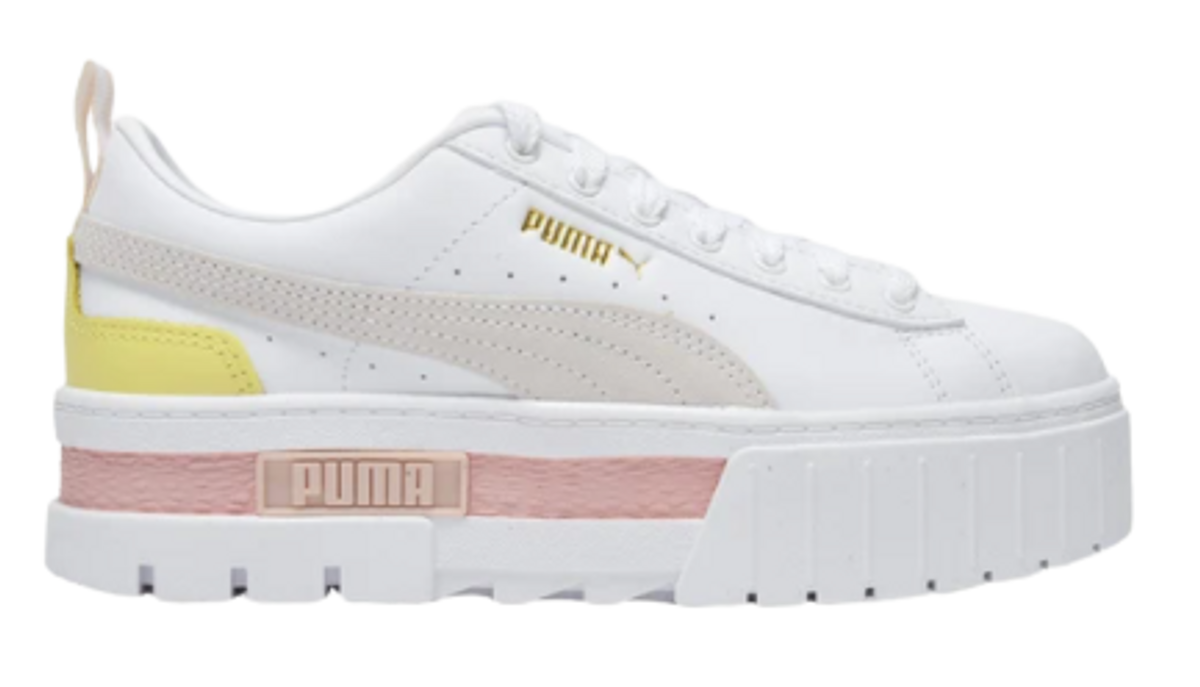 Puma Mayze Platform Leather White Sneakers | WHAT’S ON THE STAR?