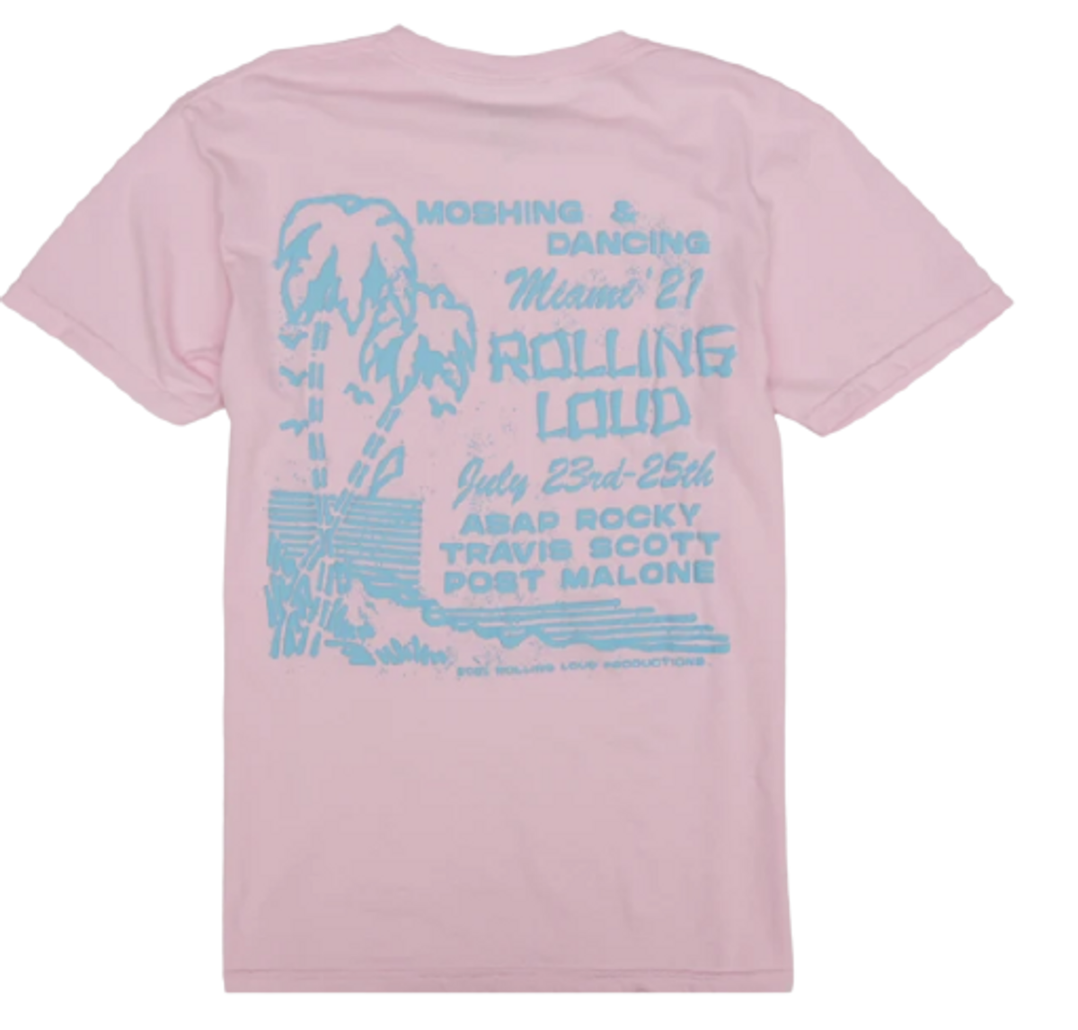 Rolling Loud Merch RL Beach Club Headliners T-Shirt | WHAT’S ON THE STAR?