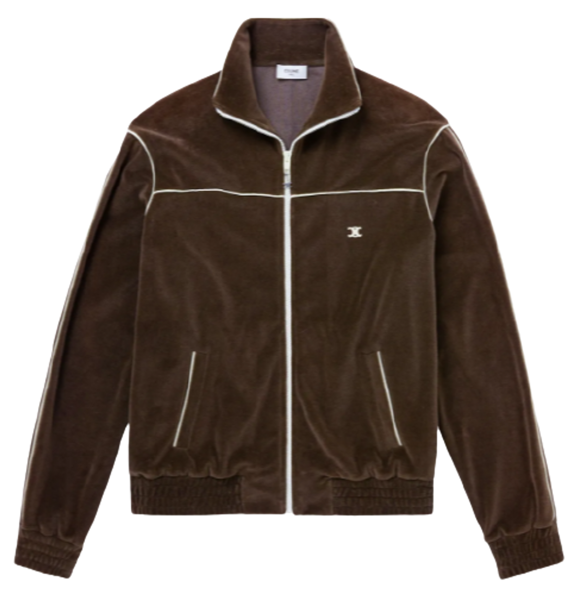Celine Cotton Blend Velour Track Jacket | WHAT’S ON THE STAR?