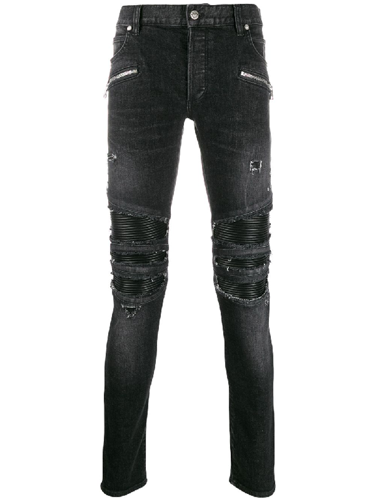 Balmain Distressed Black Slim Fit Jeans | WHAT’S ON THE STAR?