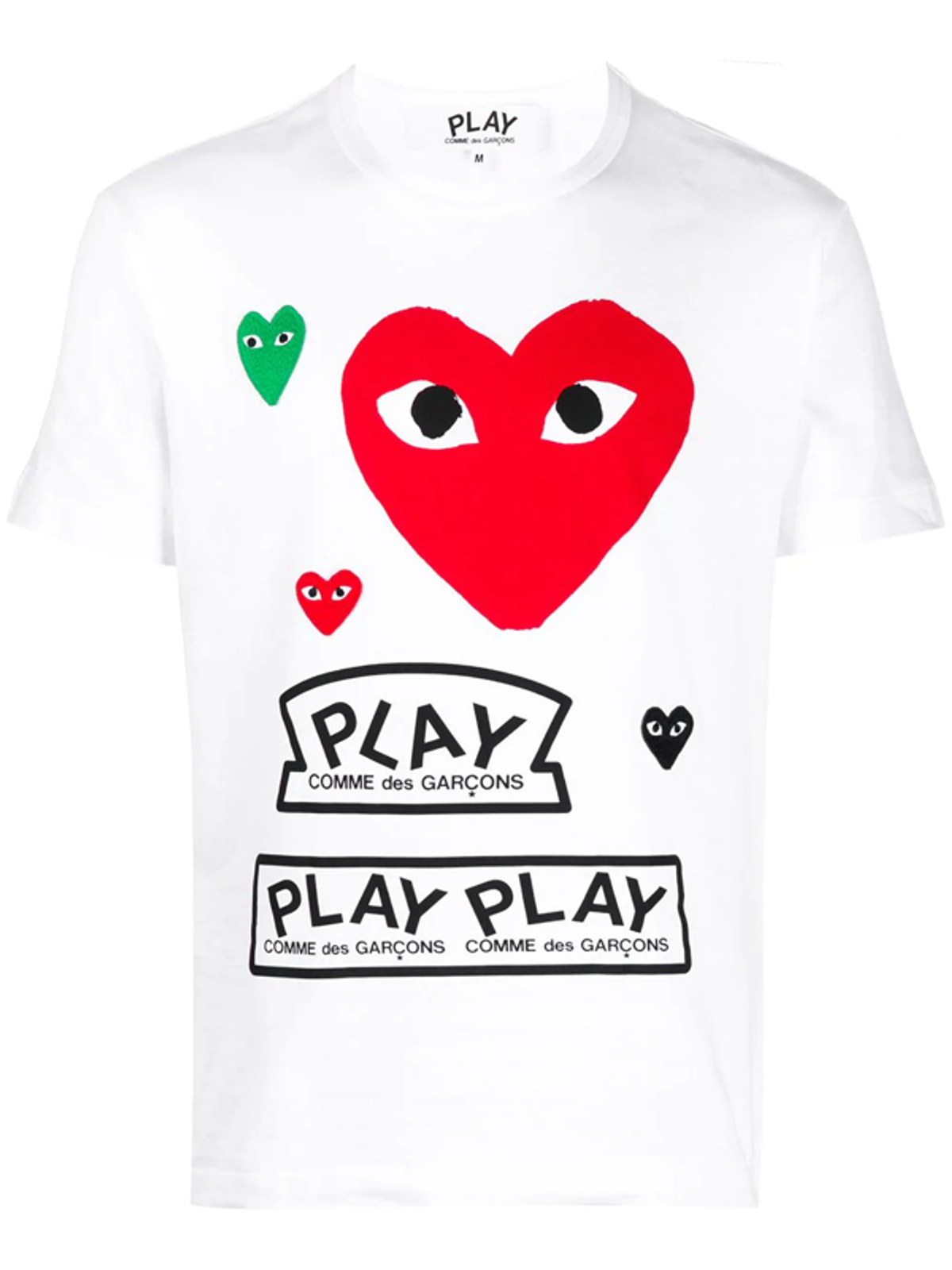 Comme Des Garcons Big Heart White Logo T-Shirt | WHAT’S ON THE STAR?