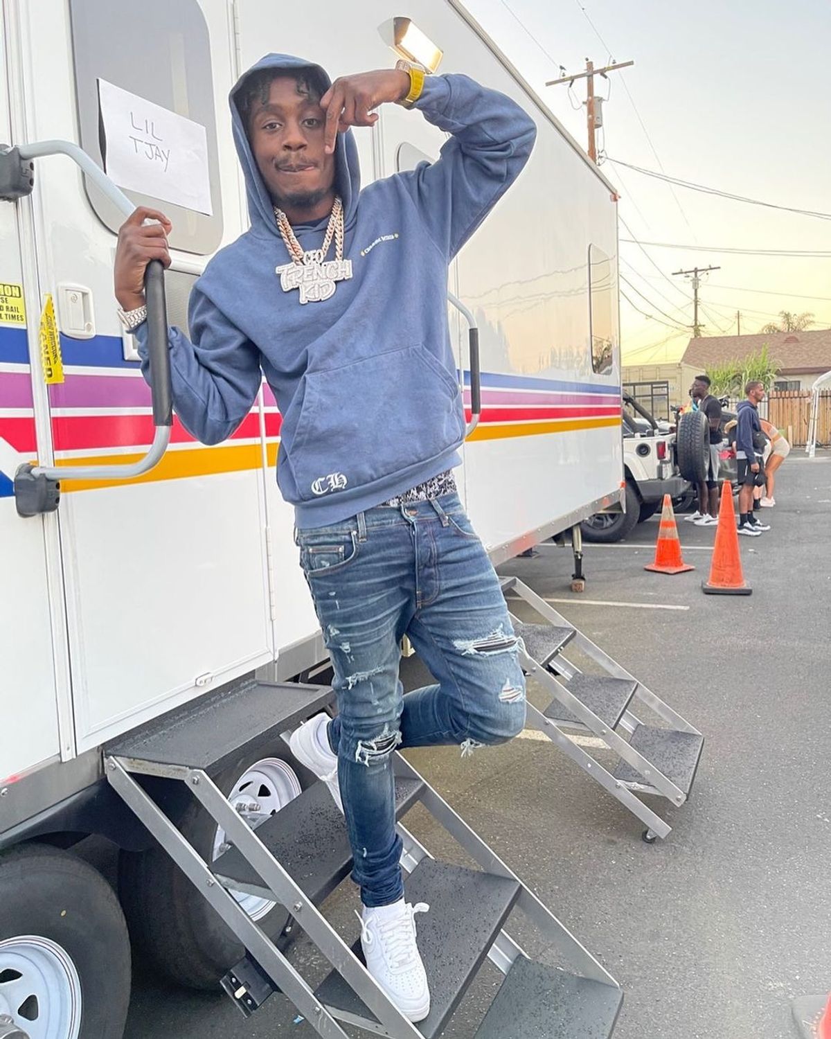 Lil Tjay Outfit from August 5, 2021 | WHAT’S ON THE STAR?