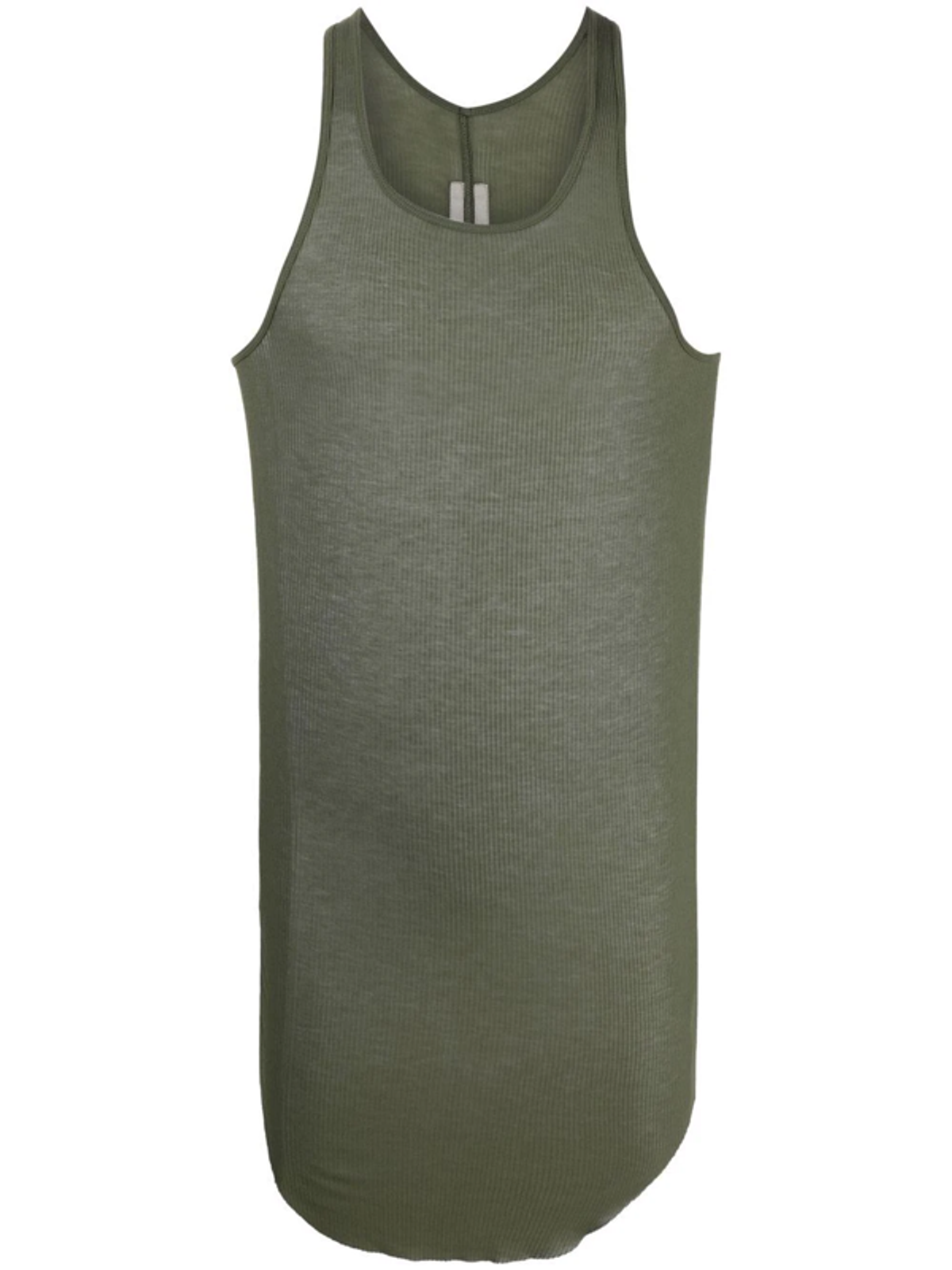 Rick Owens Ribbed Racerback Tube-Tank Green Top | WHAT’S ON THE STAR?