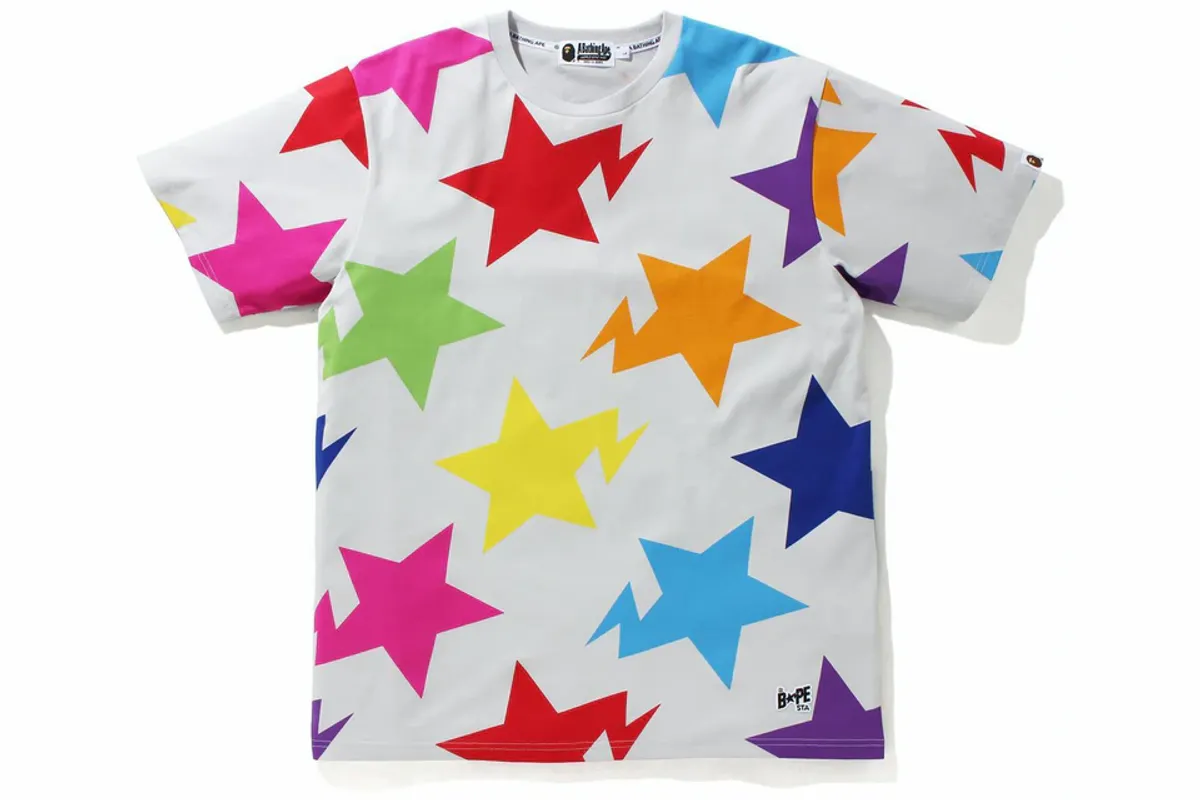 Bape Bape Sta Pattern Relaxed Fit T-Shirt | WHAT’S ON THE STAR?
