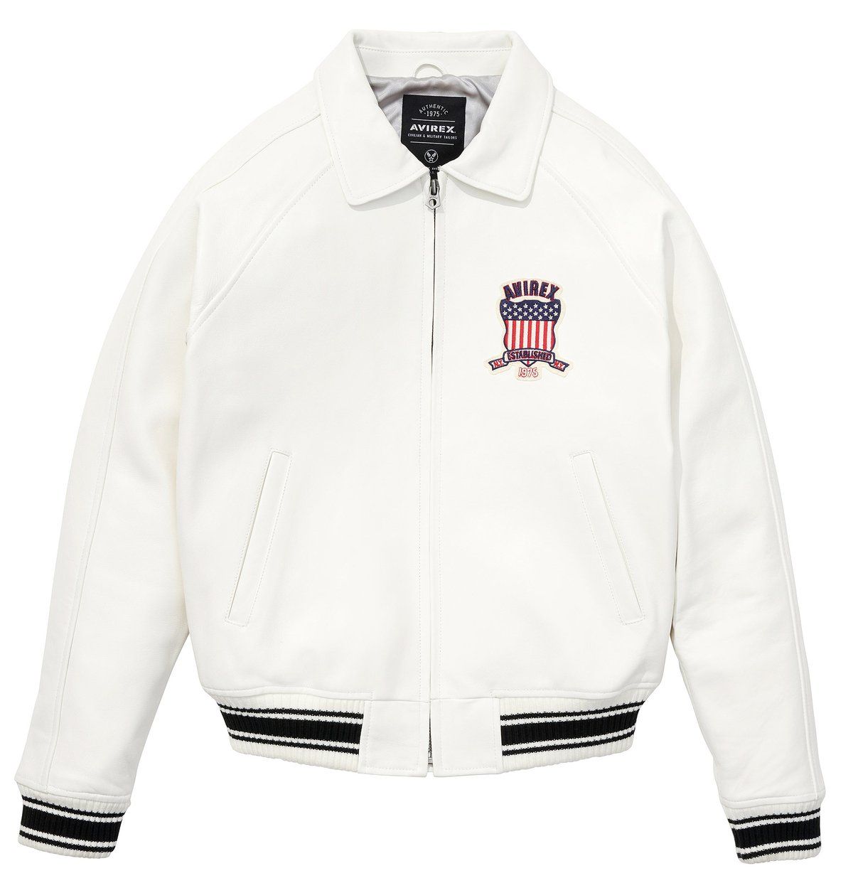Avirex Logo White Jacket | WHAT’S ON THE STAR?