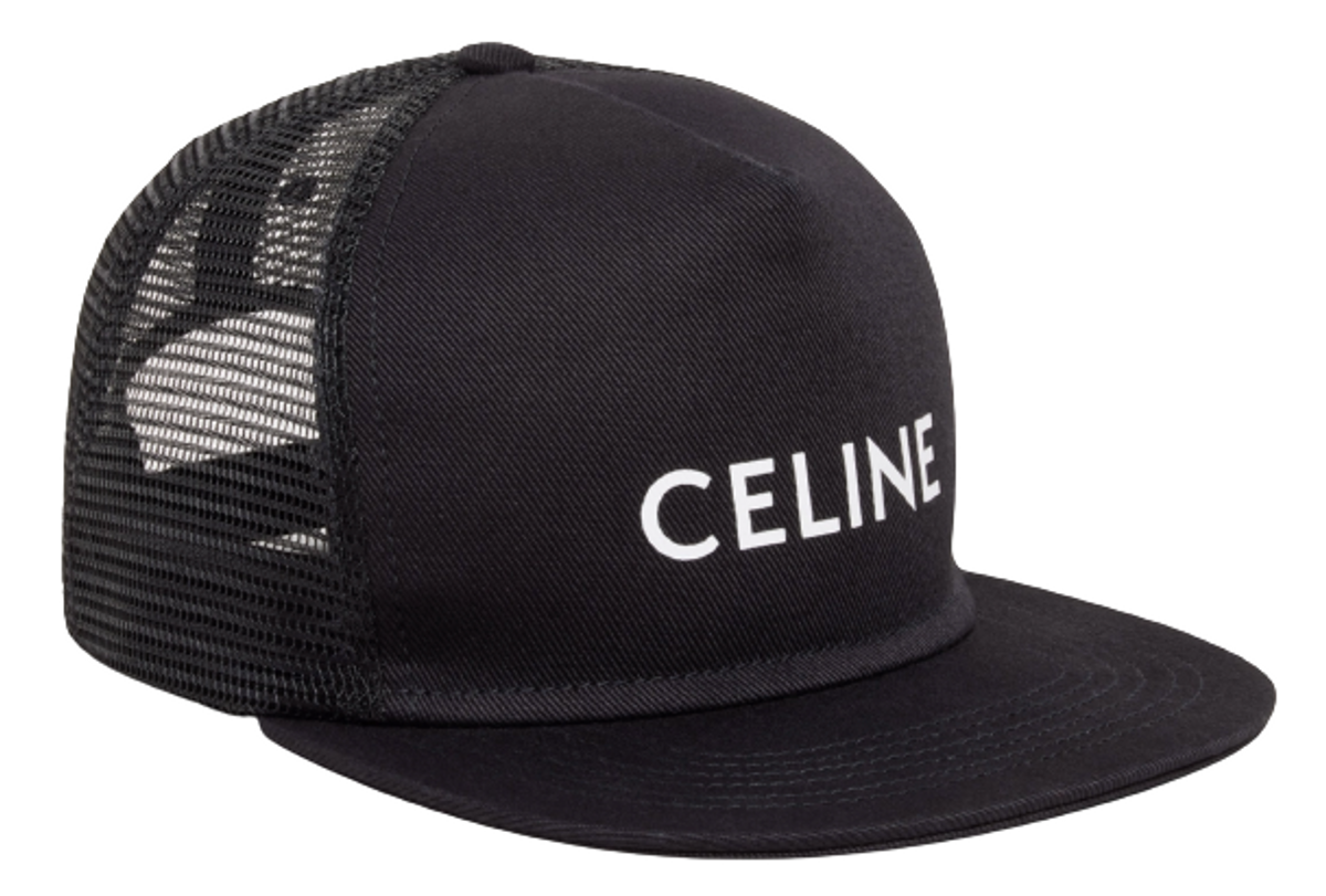 Celine Logo Cotton Black Snapback Cap | WHAT’S ON THE STAR?