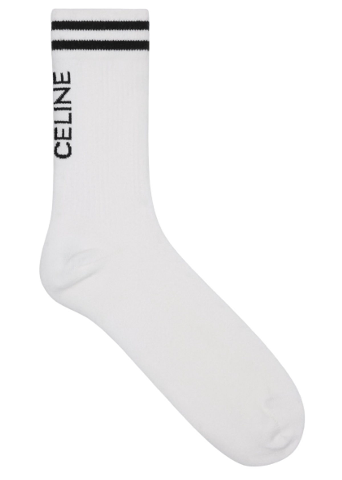 Celine Logo Striped Cotton White / Black Socks | WHAT’S ON THE STAR?