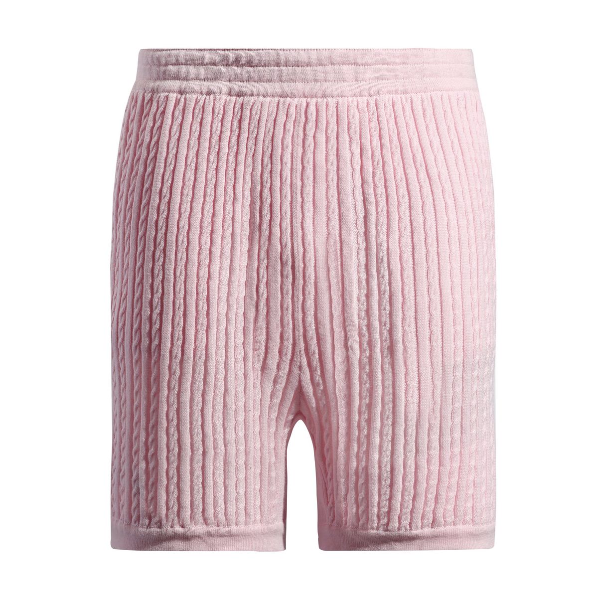 Reuben Oliver Pima Cable-Knit Pink Shorts | WHAT’S ON THE STAR?