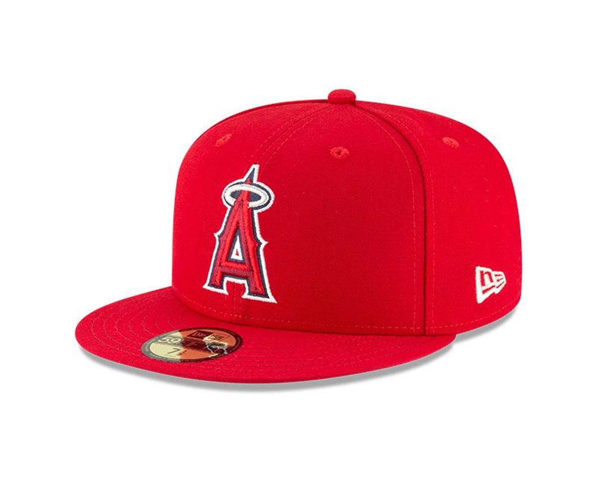 New Era Los Angeles Angels Authentic Collection 59Fifty Fitted Red Cap ...