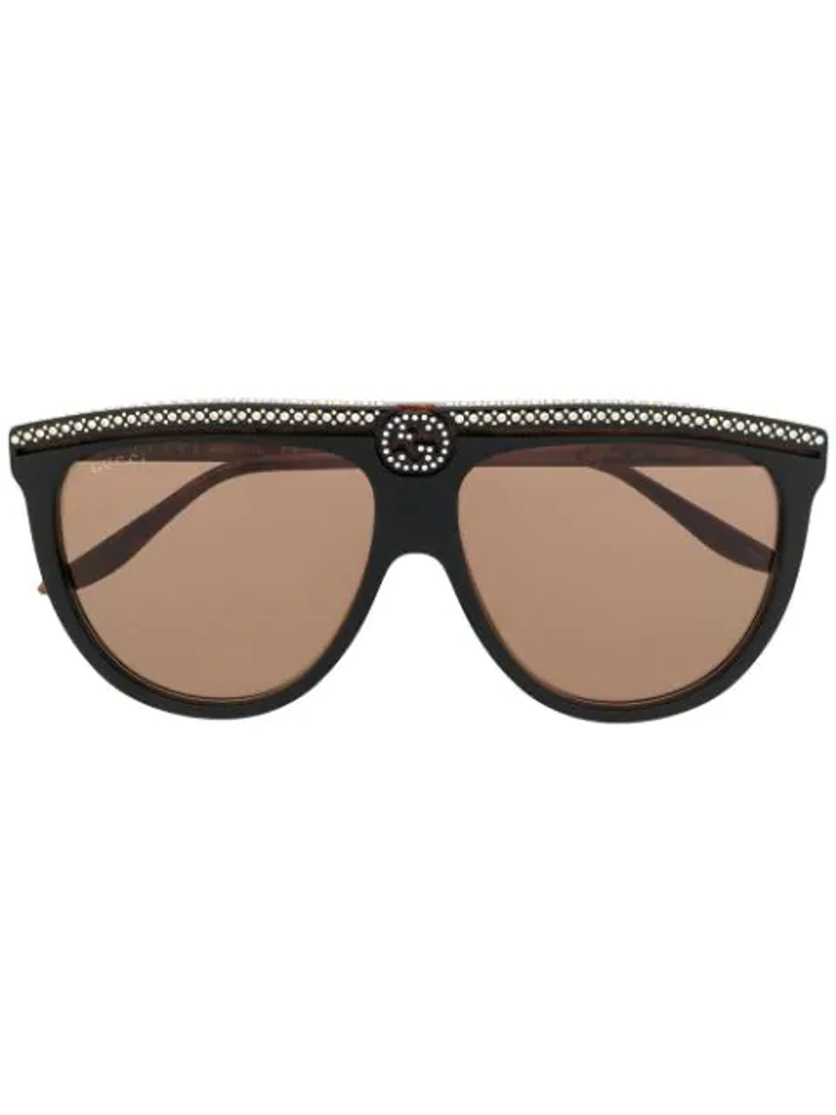 Gucci Rhinestone Black Aviator Sunglasses | WHAT’S ON THE STAR?