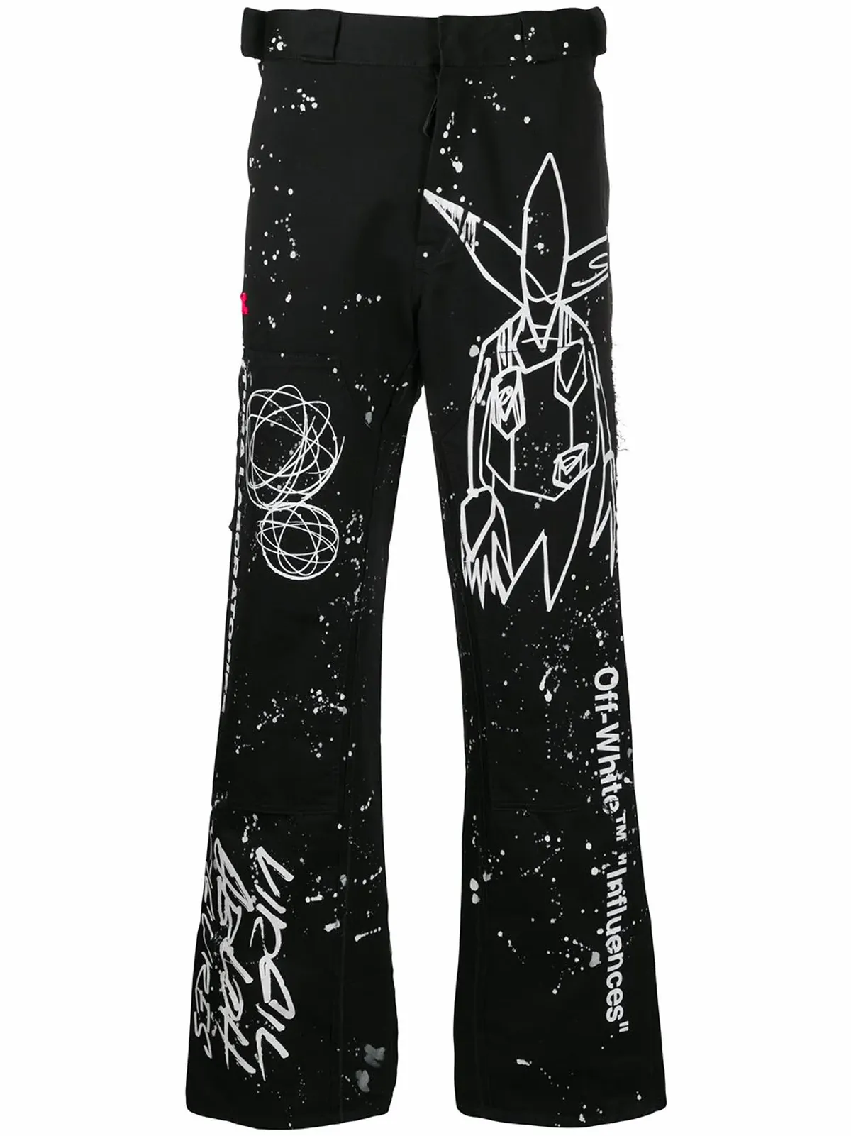 Off-White Futura Alien Print Black Pants | WHAT’S ON THE STAR?