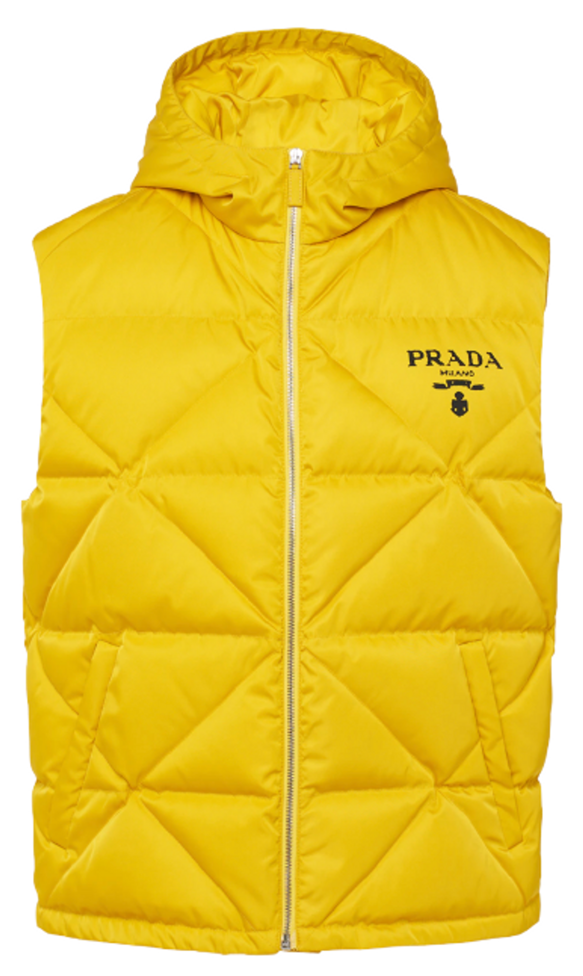 Prada Re-Nylon Yellow Down Vest | WHAT’S ON THE STAR?
