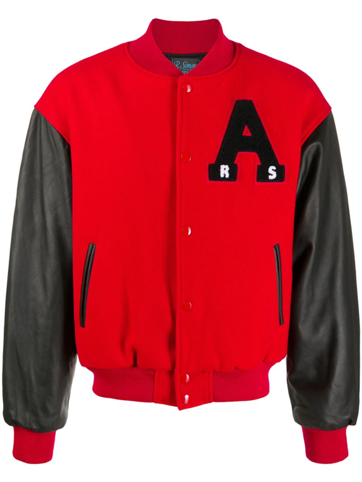 Raf Simons American Panelled Red Bomber Jacket | WHAT’S ON THE STAR?