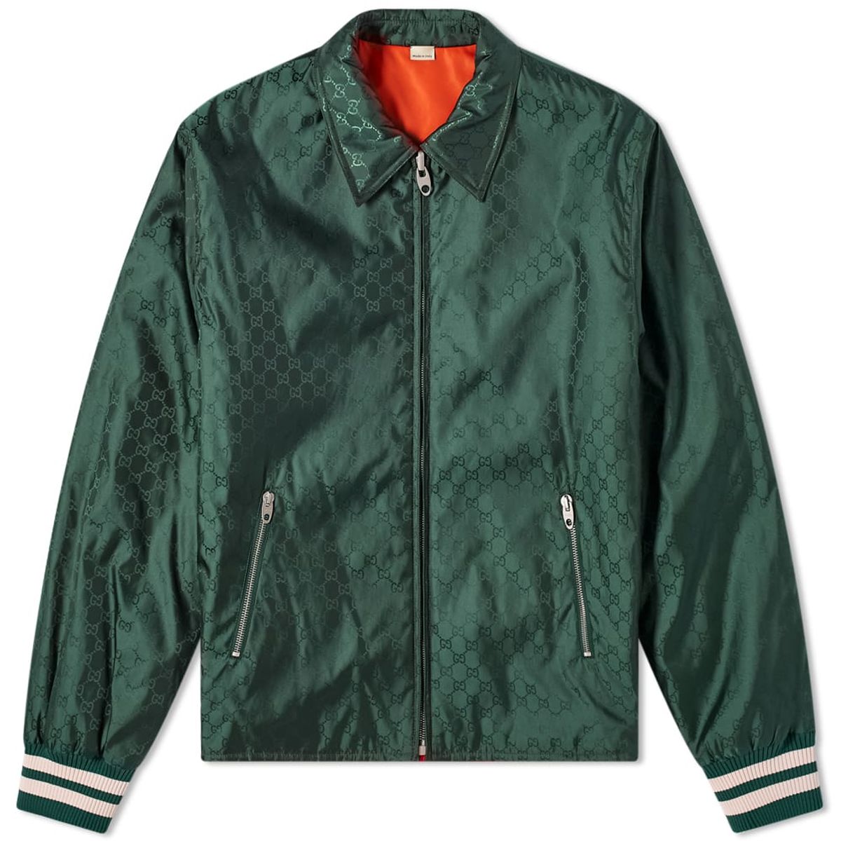 Gucci Reversible Gg Nylon Jacquard Jacket In Black | WHAT’S ON THE STAR?