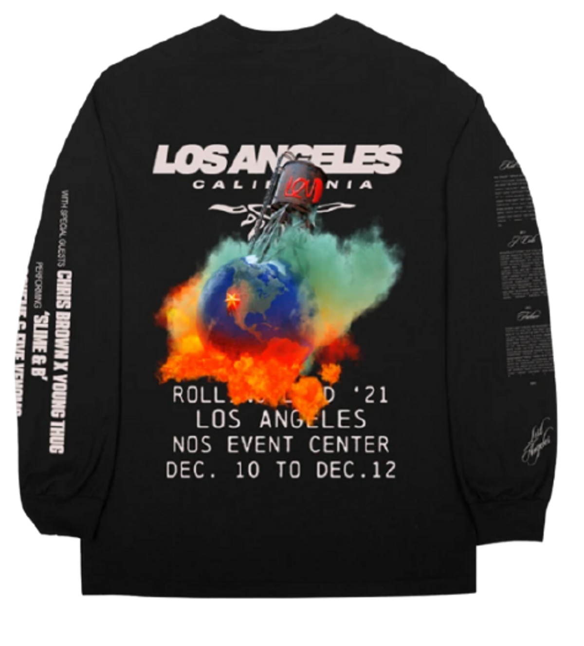 Rolling Loud Merch Water Tower Black Long Sleeve | WHAT’S ON THE STAR?