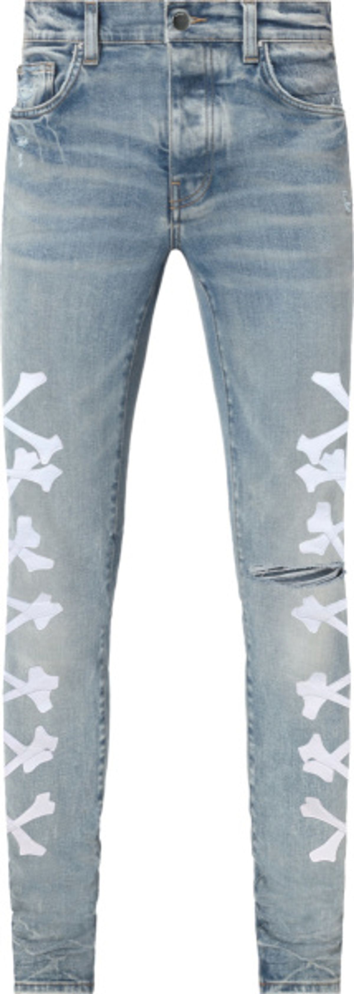 Amiri White Bones Clay Indigo Jeans | WHAT’S ON THE STAR?