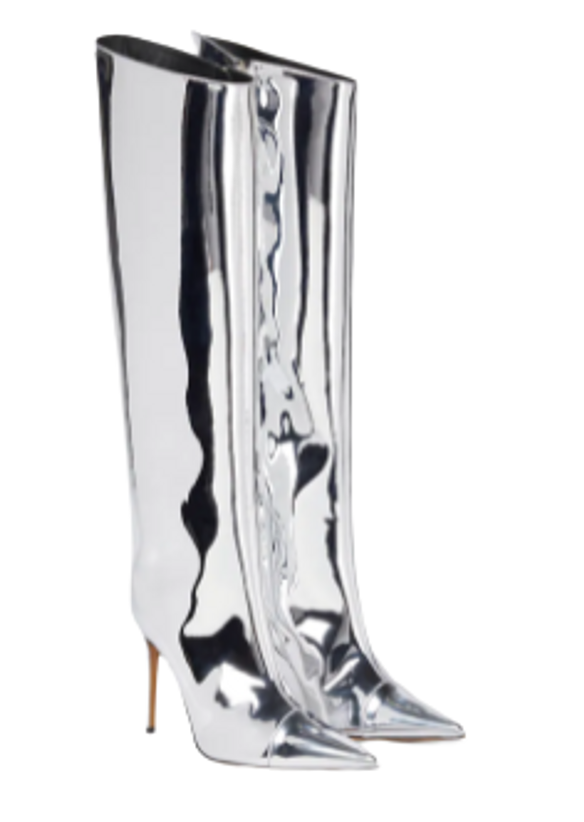 Alexandre Vauthier Metallic Leather Knee High Boots | WHAT’S ON THE STAR?