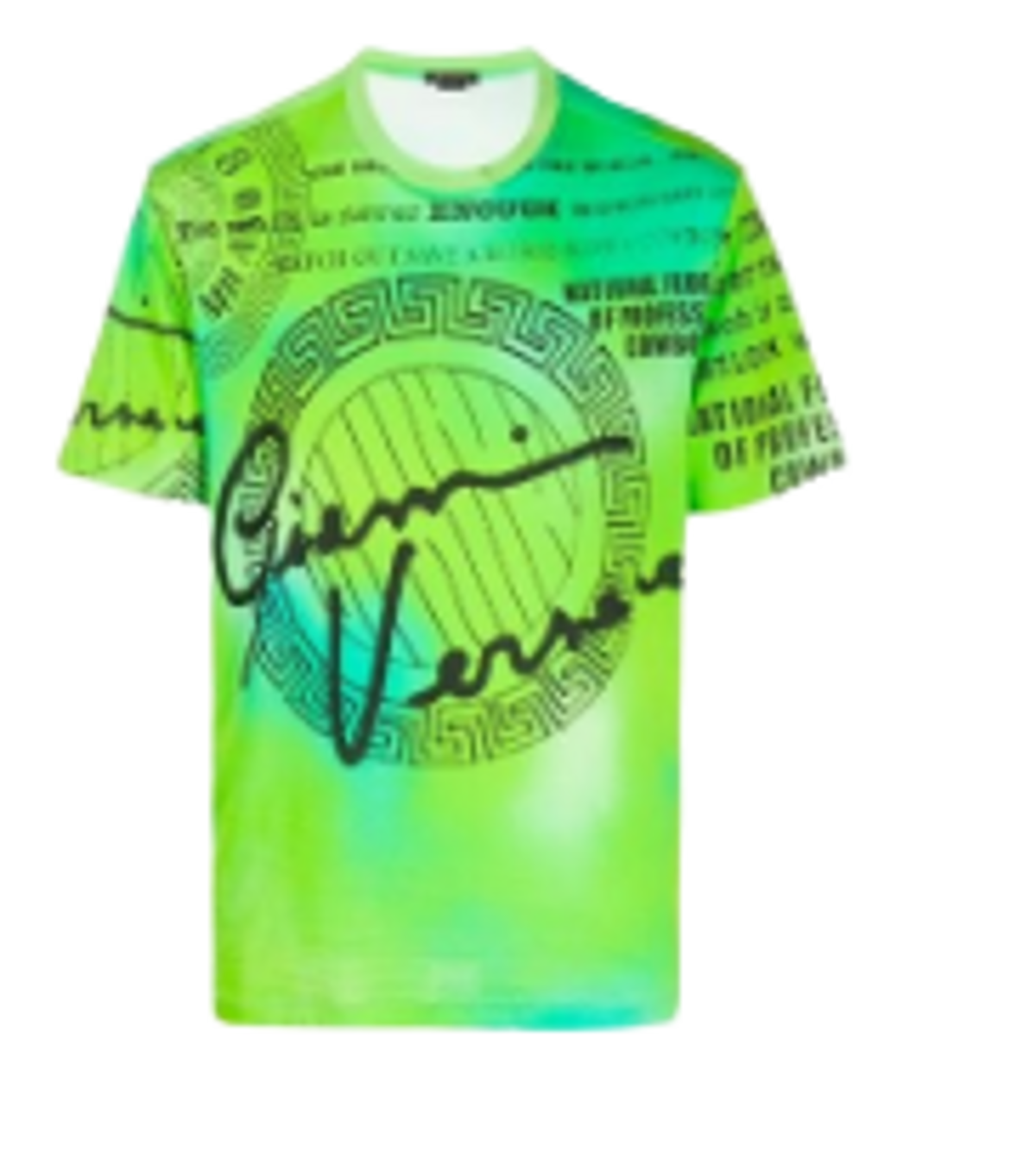 Versace Signature Print Green T-Shirt | WHAT’S ON THE STAR?