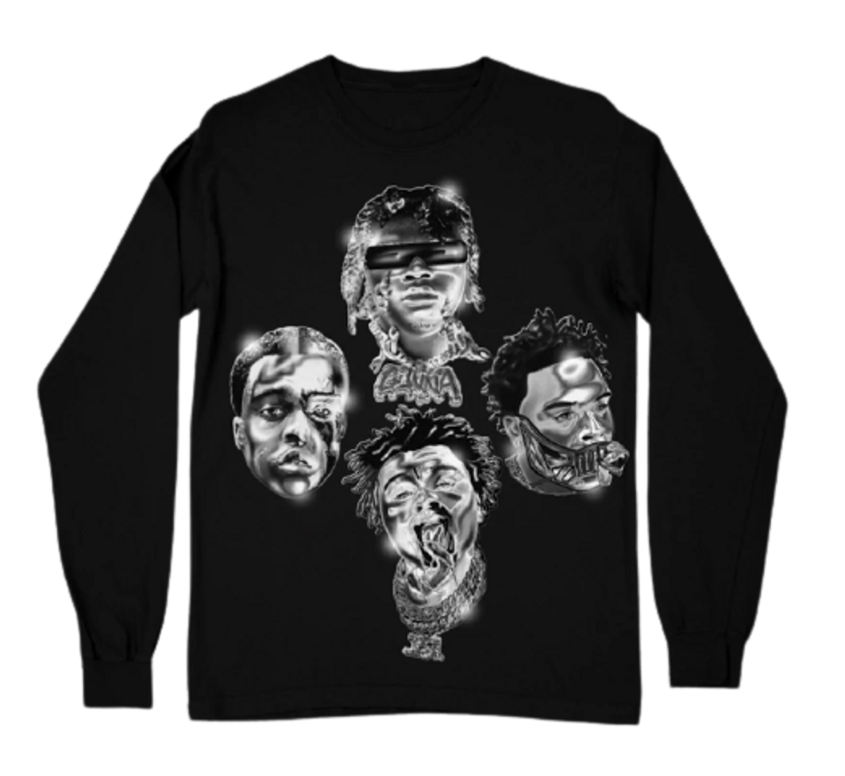 Gunna Merch Drip Black Long Sleeve | WHAT’S ON THE STAR?