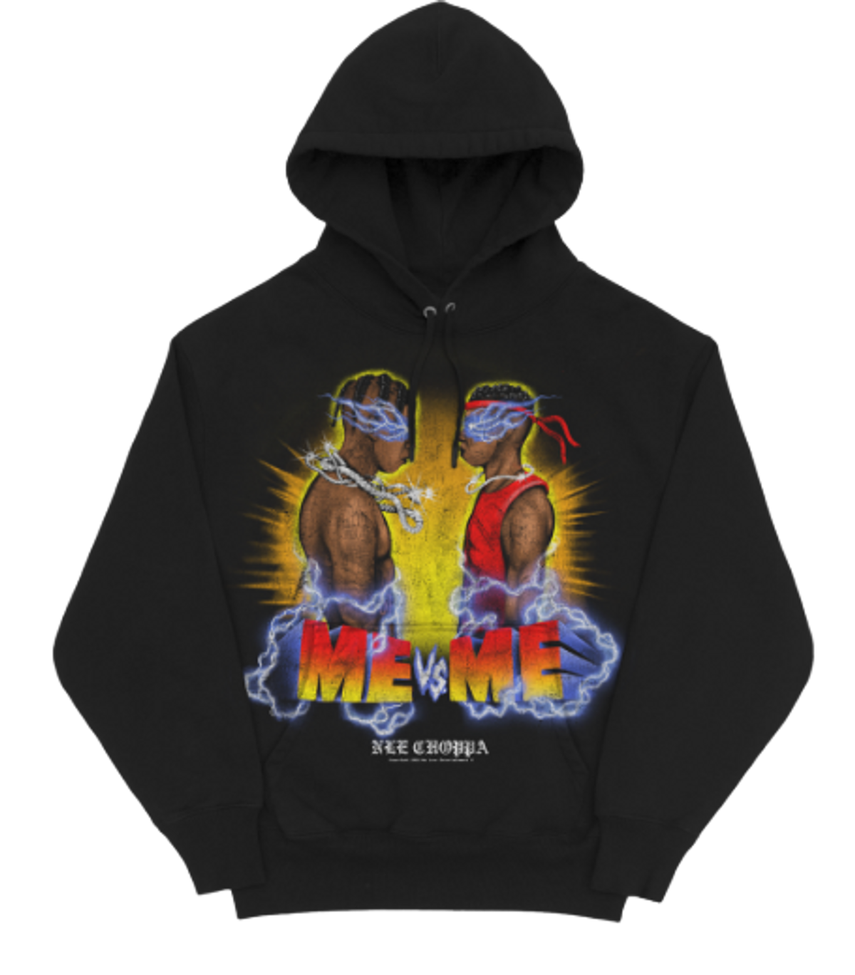NLE Choppa Merch Face Off Black Hoodie | WHAT’S ON THE STAR?